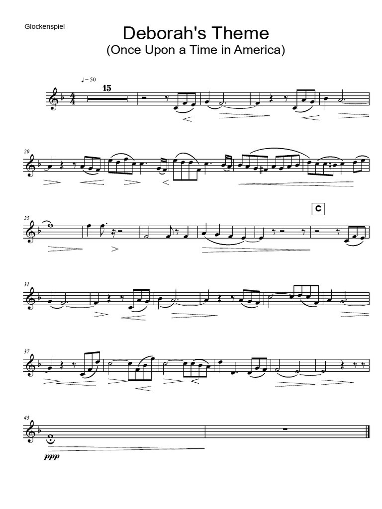 Deborah's Theme Glockenspiel | PDF