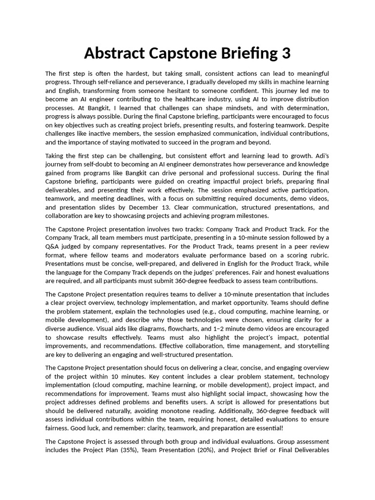 Capstone Project Presentation Guide | PDF | Learning | Behavior ...