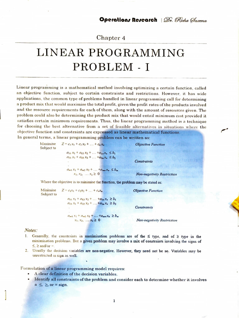 LPP | PDF | Mathematical Optimization | Linear Programming
