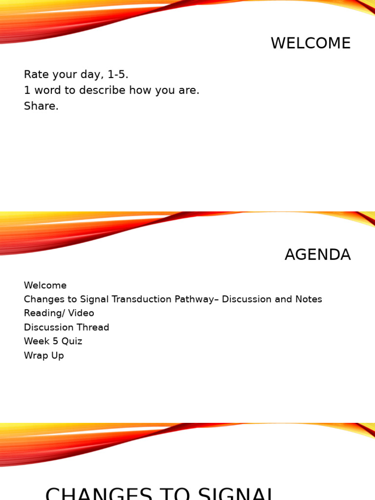 Signal Transduction Pathway Changes | PDF | Signal Transduction | Cell ...