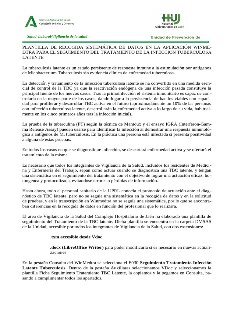 Ficha Seguimiento Tratamiento TBC Latente | PDF | Tuberculosis | Medicina