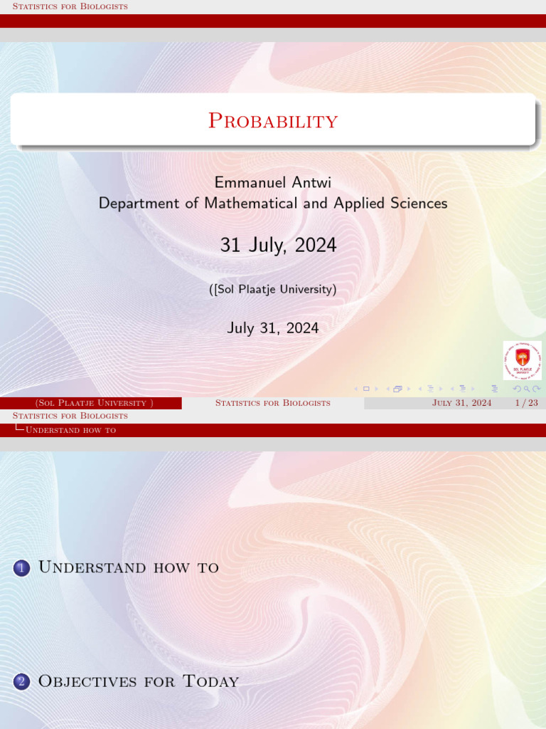 LECTURE_4 stats 4 | PDF | Probability | Statistics