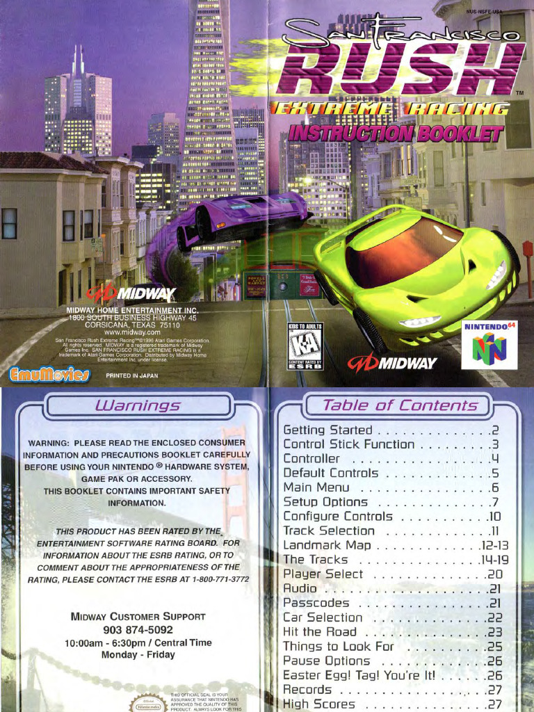 San Francisco Rush - Extreme Racing (USA) | PDF