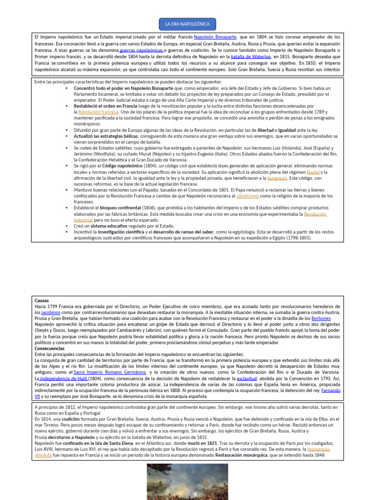 Tema CCSS | PDF | Primer imperio francés | Napoleón