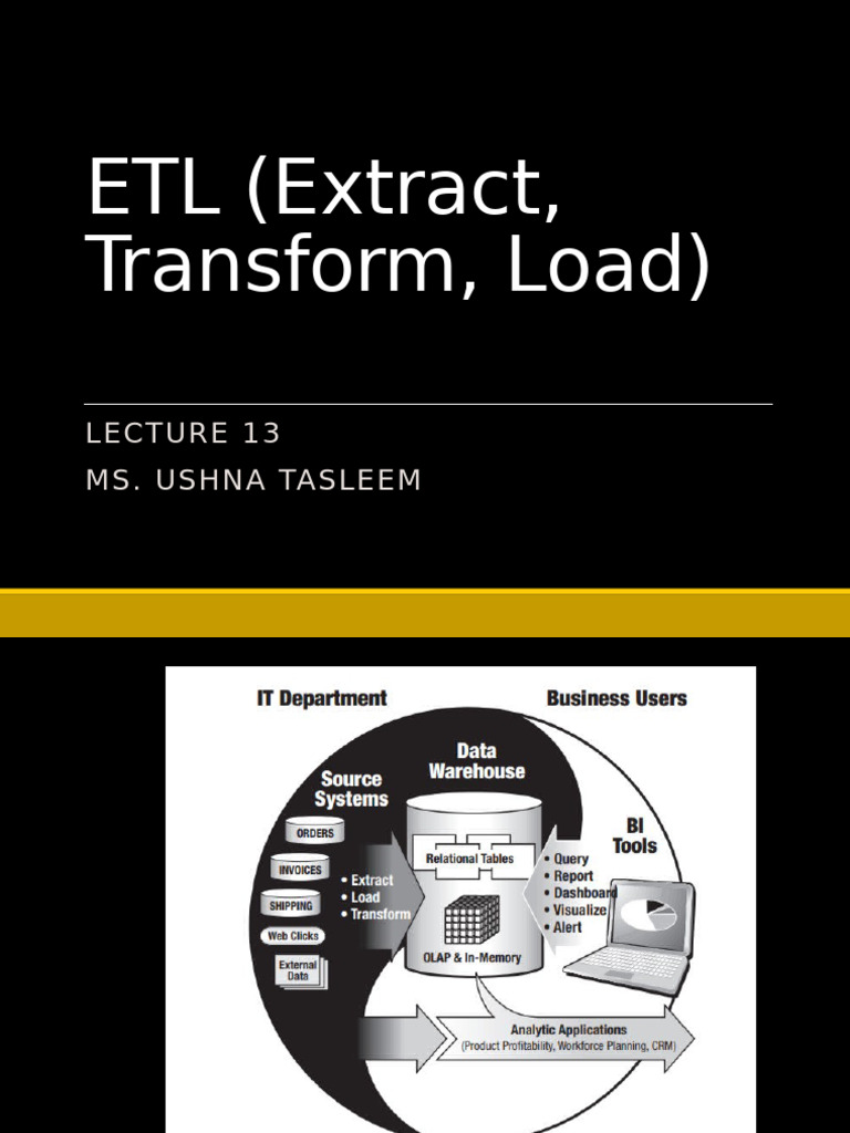 Lec 13-ETL | PDF | Information Technology Management | Information Management