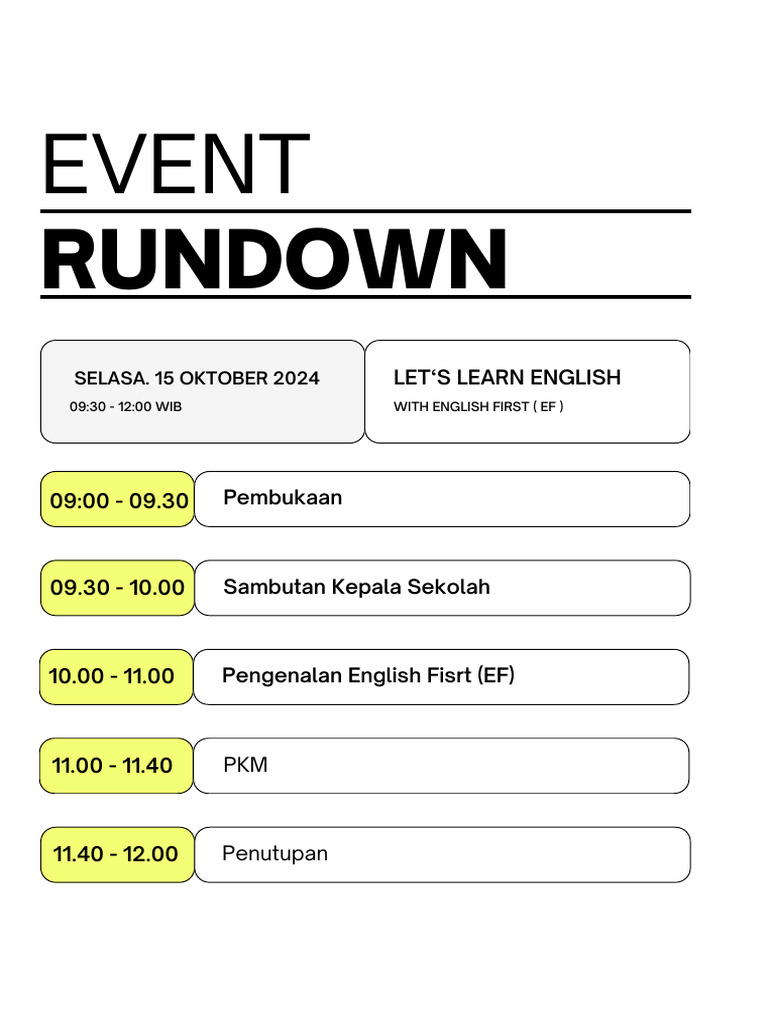 Rundown EF | PDF