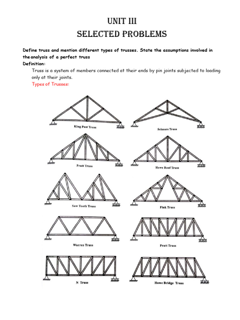 Truss Analysis (Question With Solution) | PDF | Truss | Force
