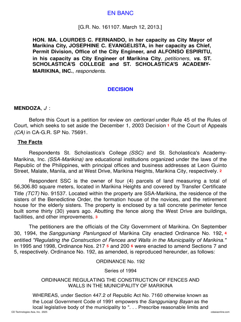 Fernando v. St. Scholastica's College | PDF | Rational Basis Review ...