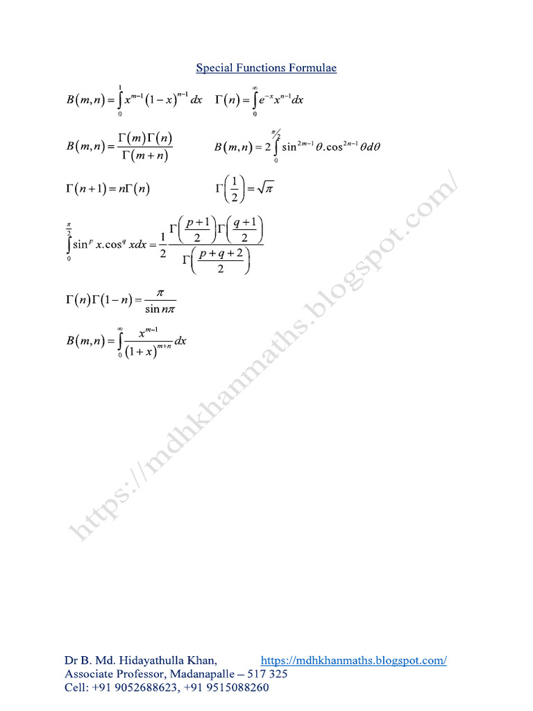 Unit v Formulae | PDF