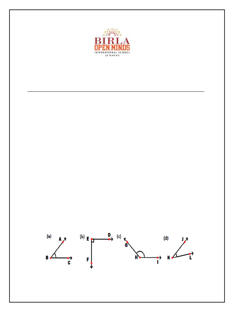 Basic Geometry Concepts Worksheet | PDF