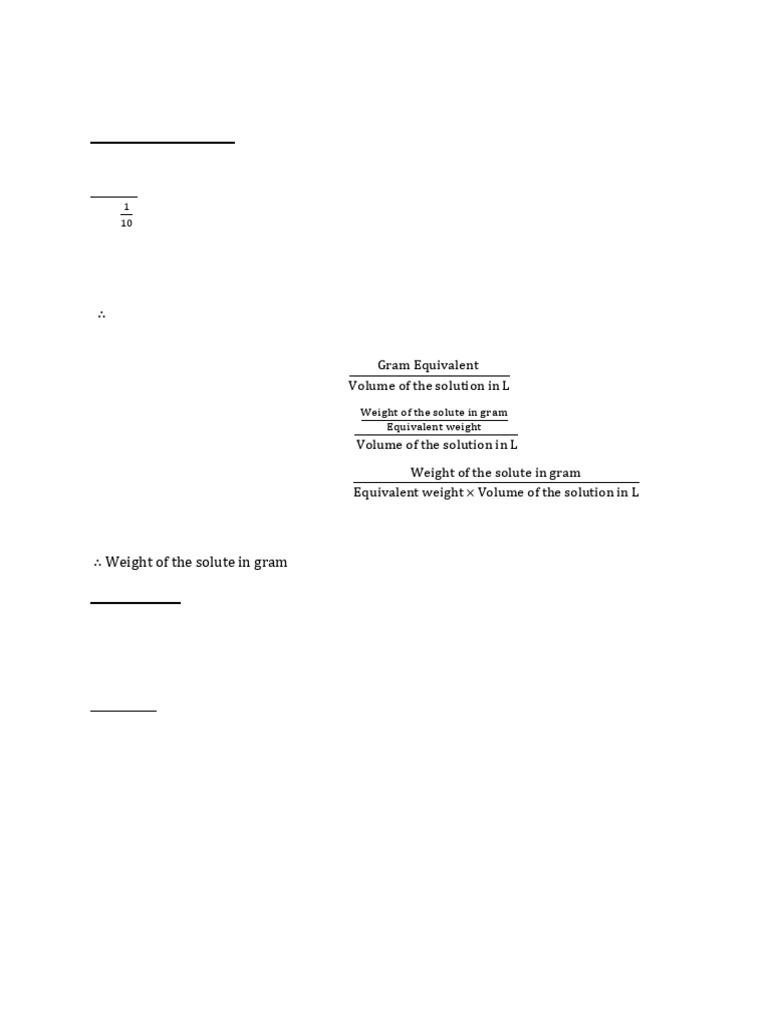 Equivalent Weight of Sodium Carbonate | PDF | Volume | Sodium