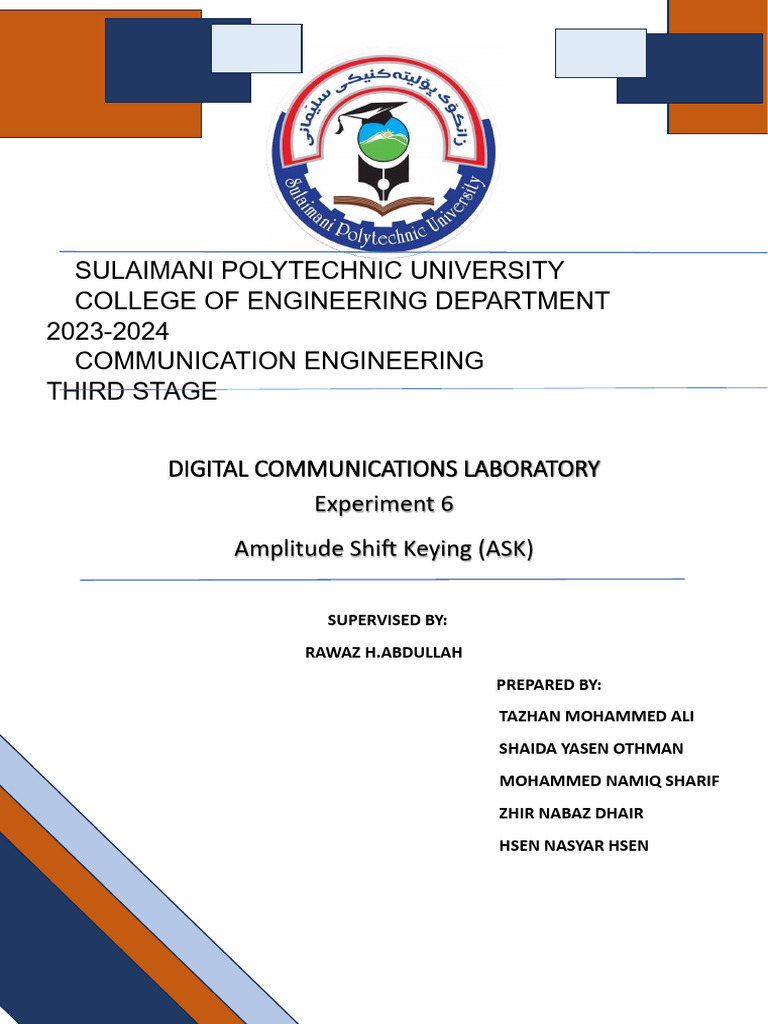 Amplitude shift key ASK.exp | PDF | Modulation | Detector (Radio)