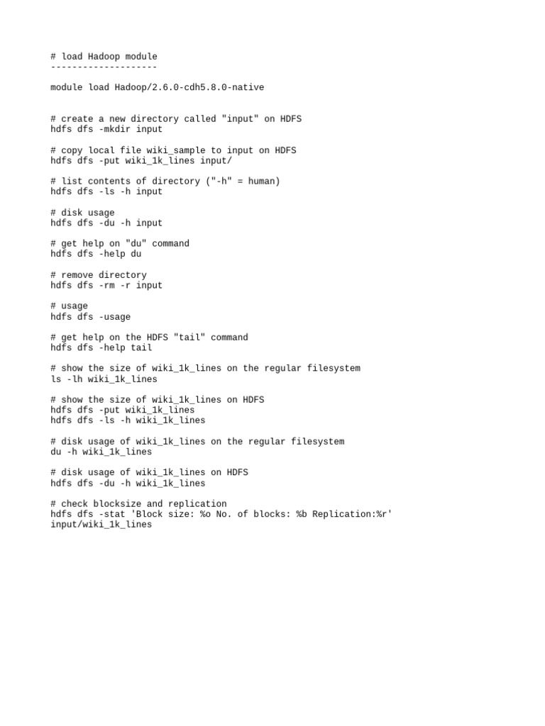 HDFS Commands | PDF HDFS Commands | PDF