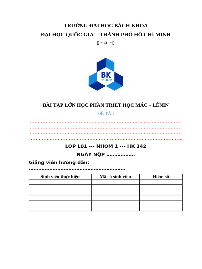 Mẫu 03 - BÌA BTL | PDF