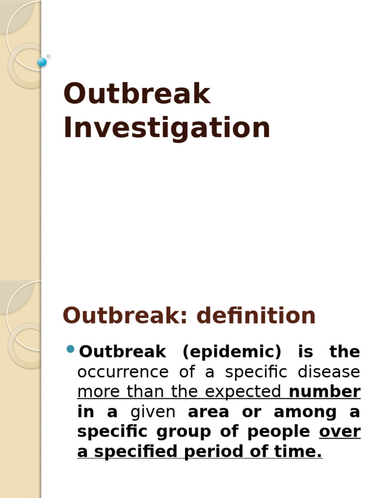 Understanding Outbreak Investigations | PDF | Epidemics | Hypothesis