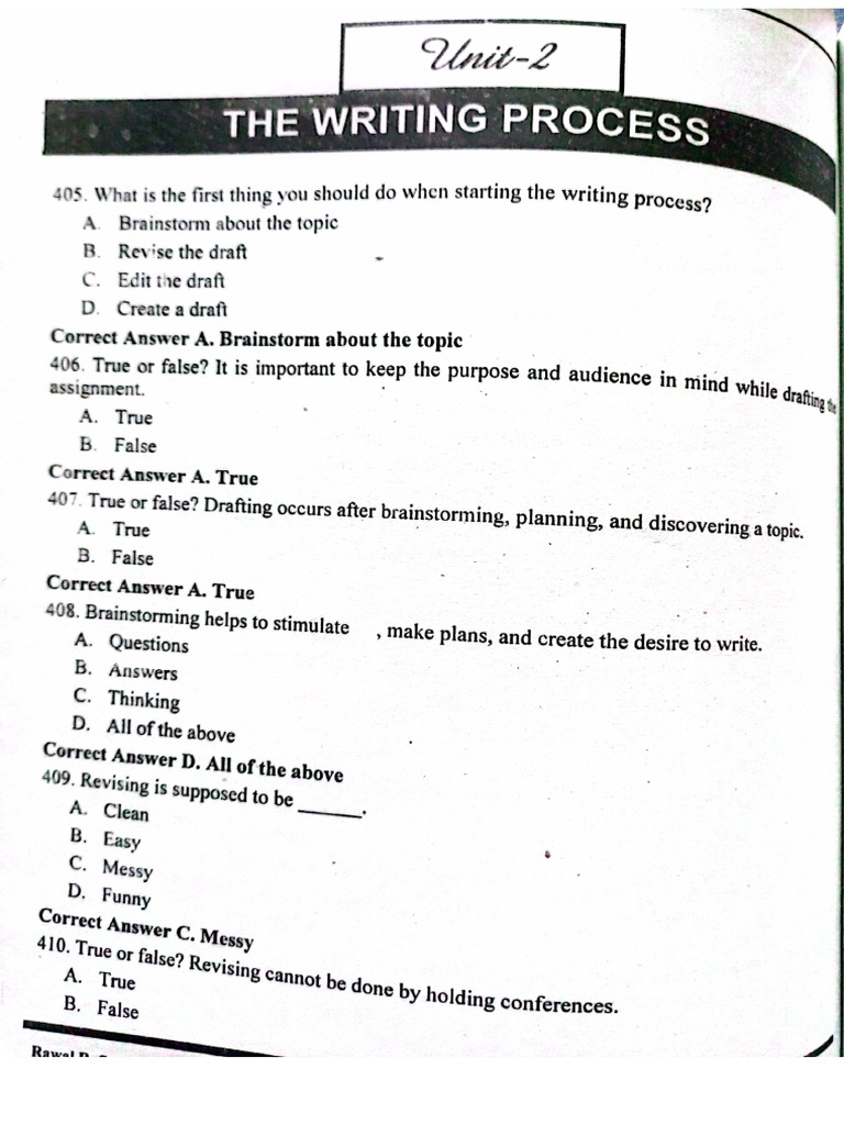 English Unit 2 Mcqs | PDF