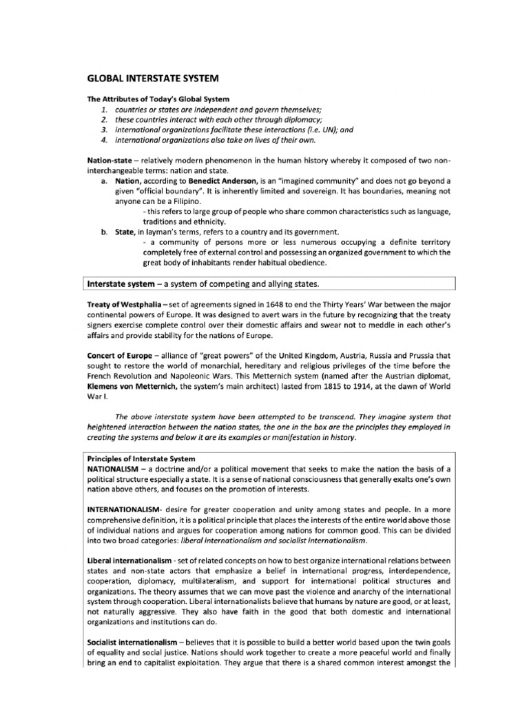 Global Interstate System | PDF