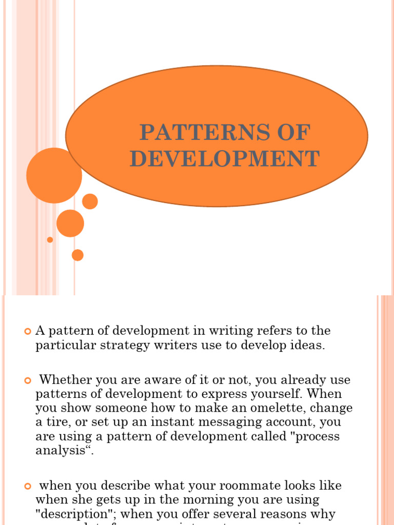 Patterns of Development in Writing | PDF | Greenhouse Gas | Narration