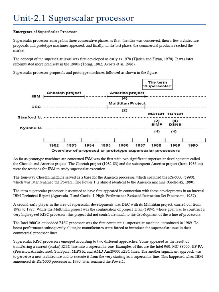 unit-2.1 superscalar processor | PDF | Central Processing Unit | Computer Architecture
