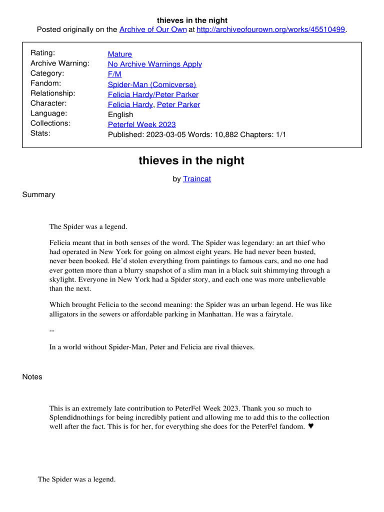 thieves in the night | PDF