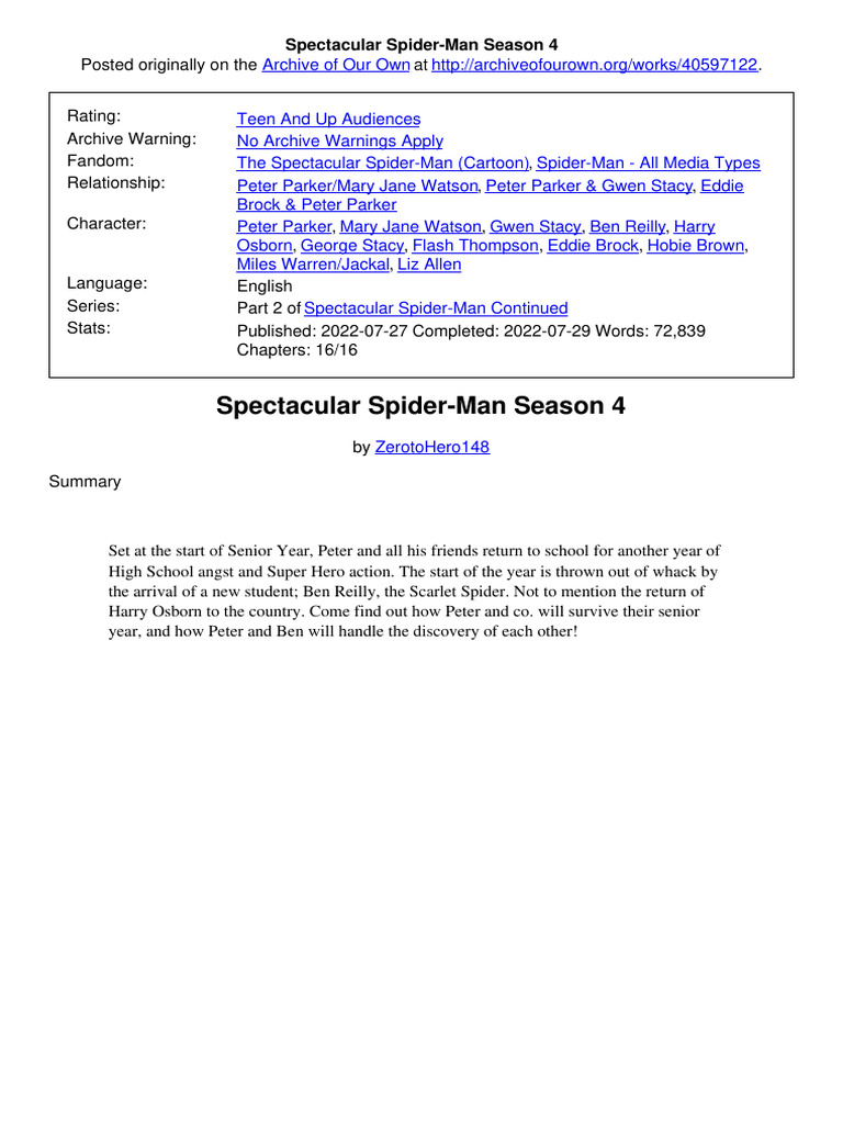 Spectacular Spider-Man | PDF | Spider Man