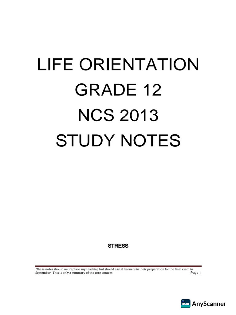 Life Orientation Grade 12 Guide For Learners in Preparation-1 | PDF
