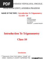 Class 10 Trigonometry Formula Sheet | PDF