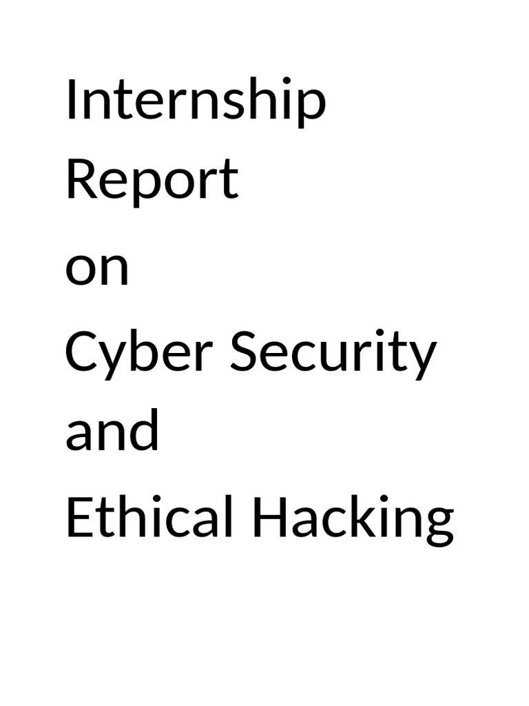 CSEH Internship Report | PDF | Security | Computer Security CSEH Internship Report | PDF | Security | Computer Security