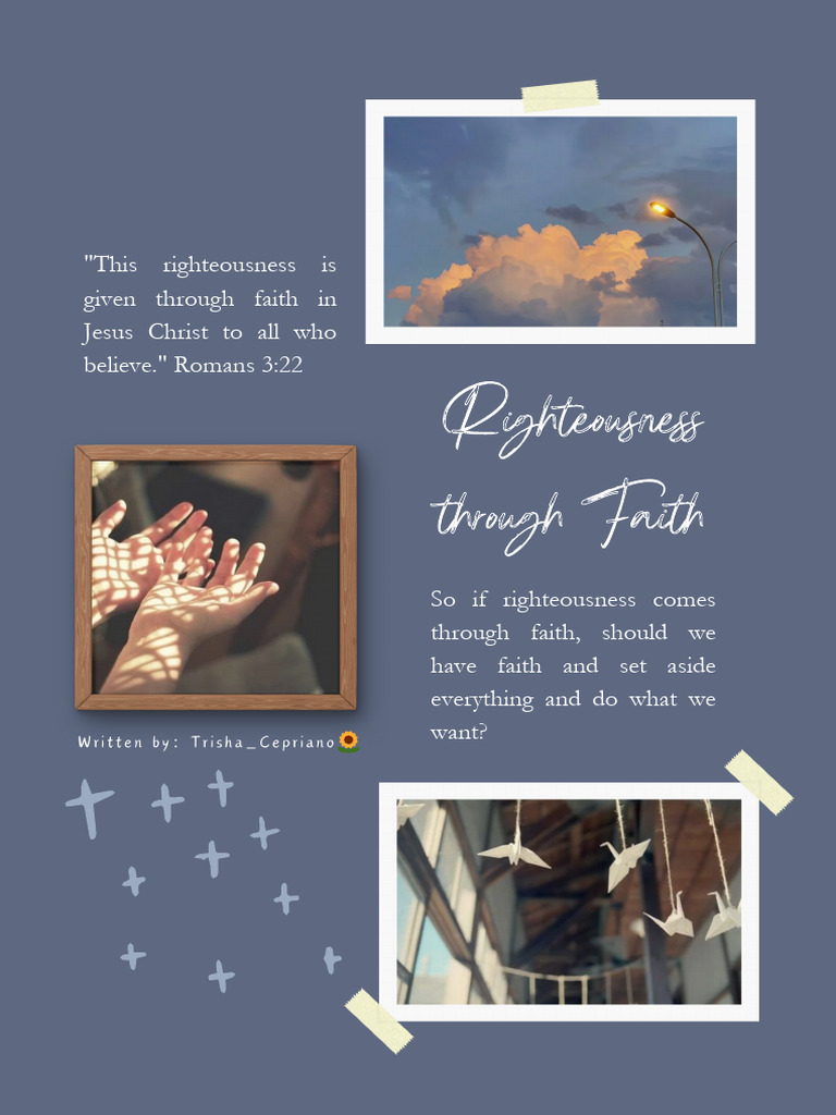 Righteousness Through Faith Explained | PDF | Faith | Jesus