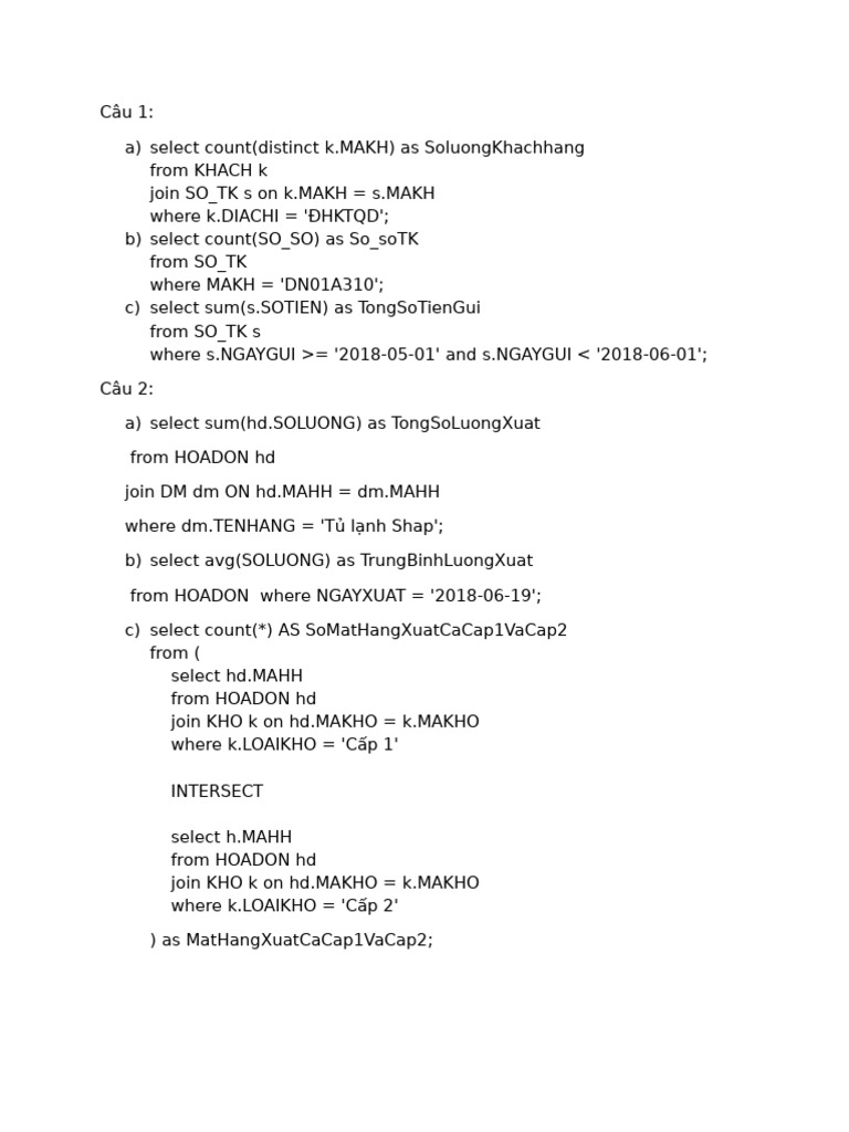 CSDL SQLquery c2 t3 | PDF