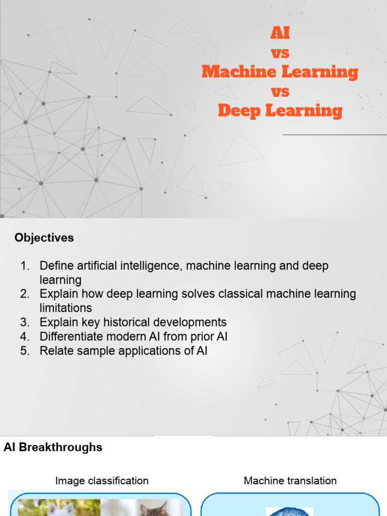 AI vs Machine Learning | PDF | Artificial Intelligence | Intelligence (AI) & Semantics