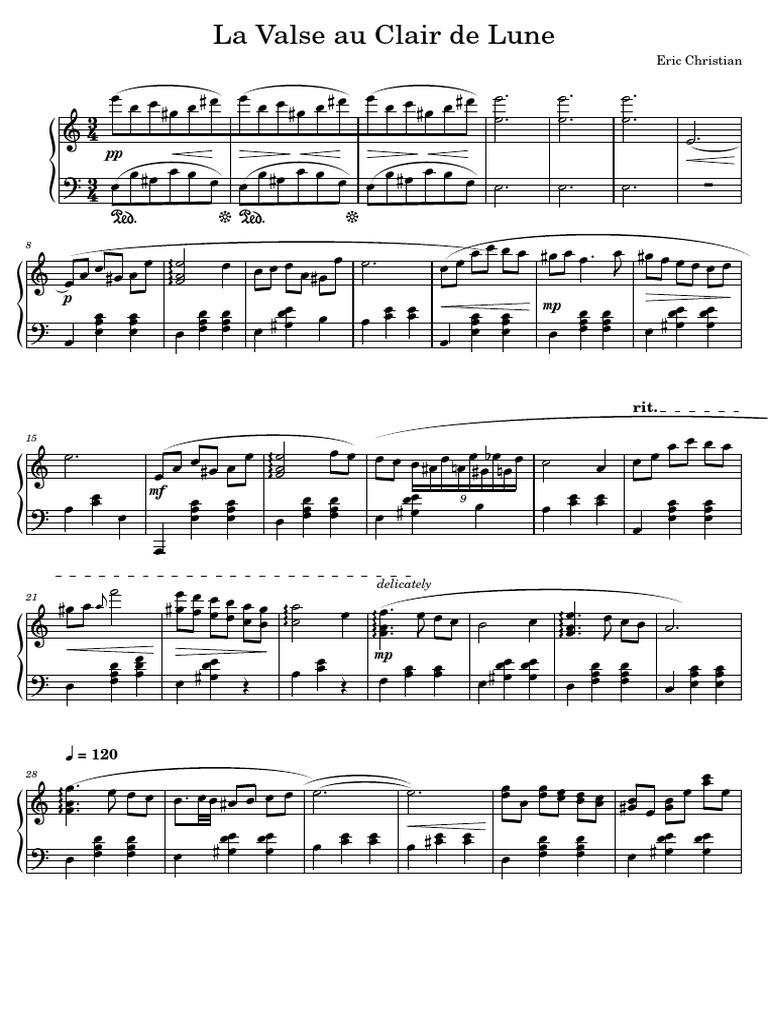 La Valse au Clair de Lune Sheet Music | PDF