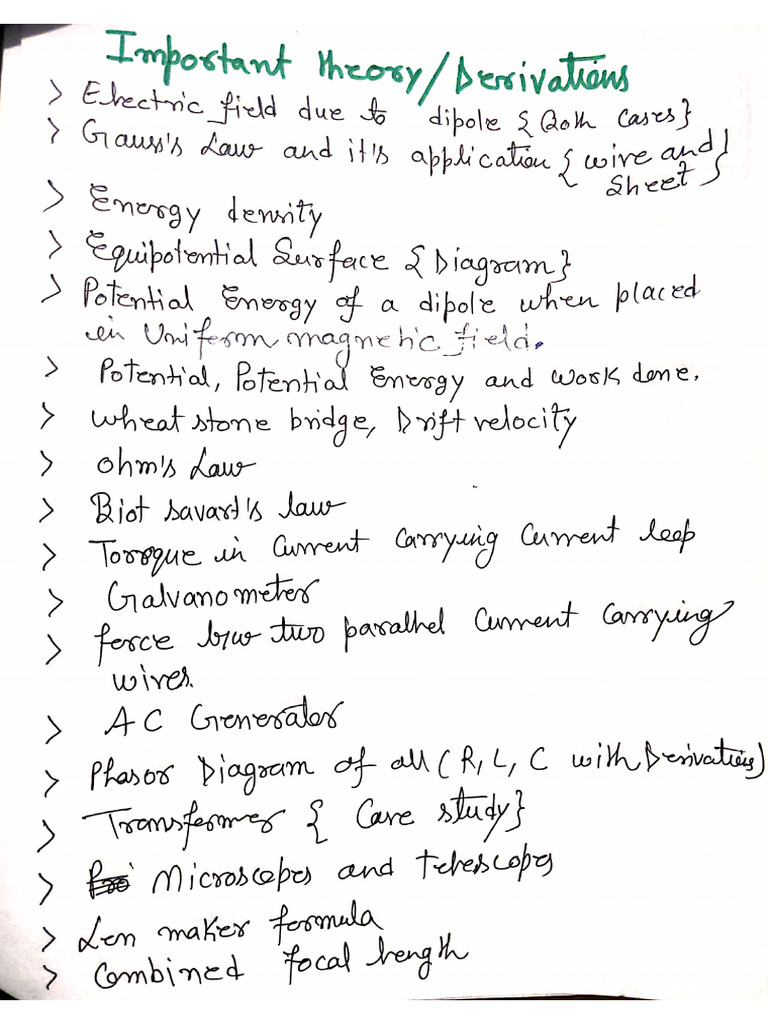 Important Derivations Are They | PDF