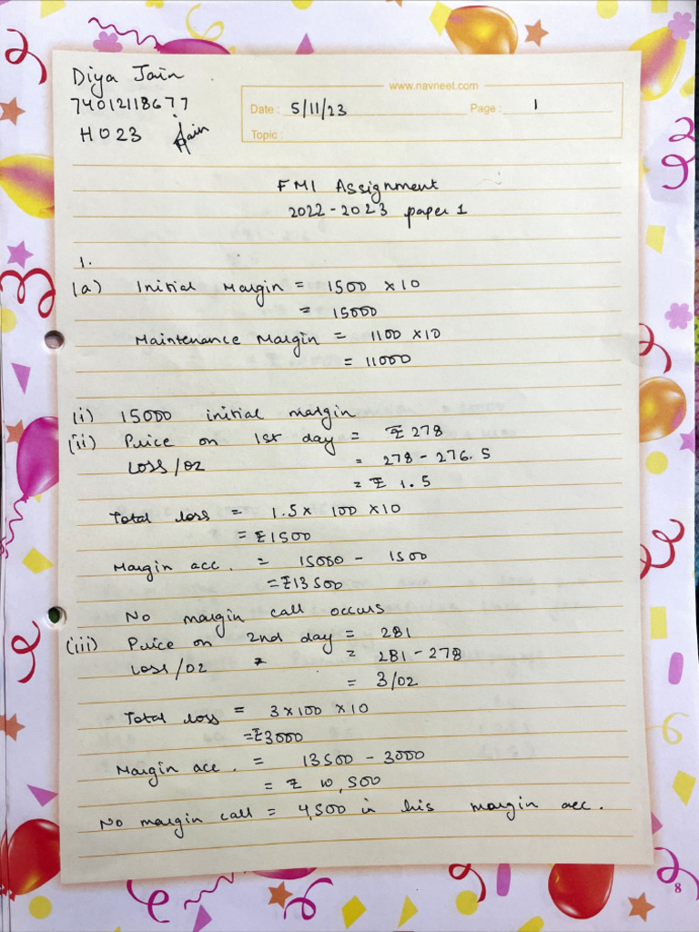 Diya Jain FMI Assignment | PDF
