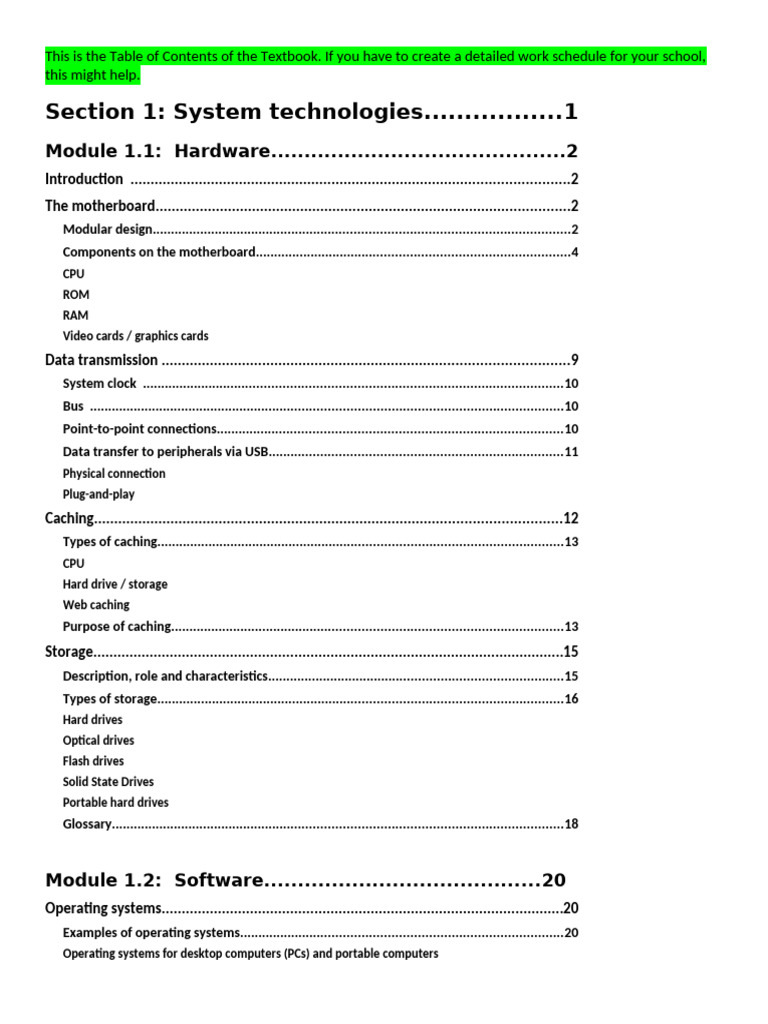 Table of Contents of Textbook | PDF | Databases | Computer Network