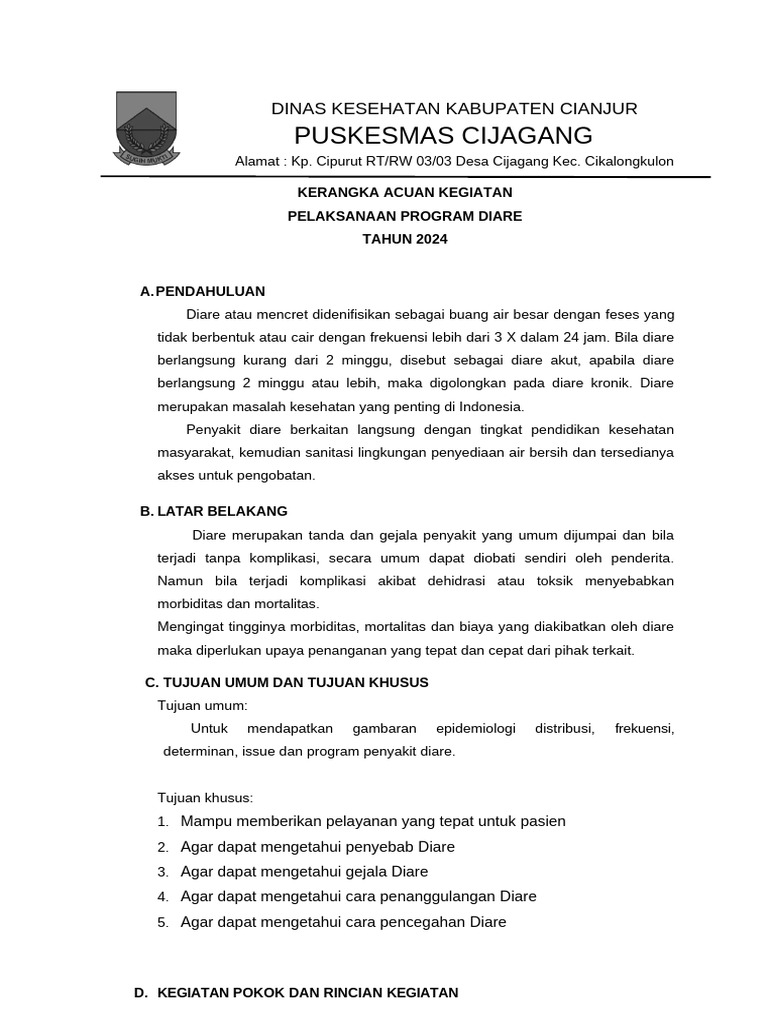 Kak Program Diare 2024 2 | PDF