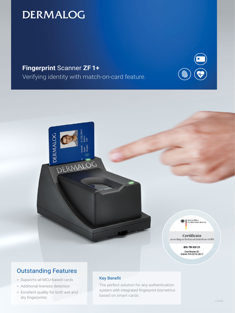 DERMALOG_Fingerprint_Scanner_ZF1_plus_en | PDF | Fingerprint | Image ...