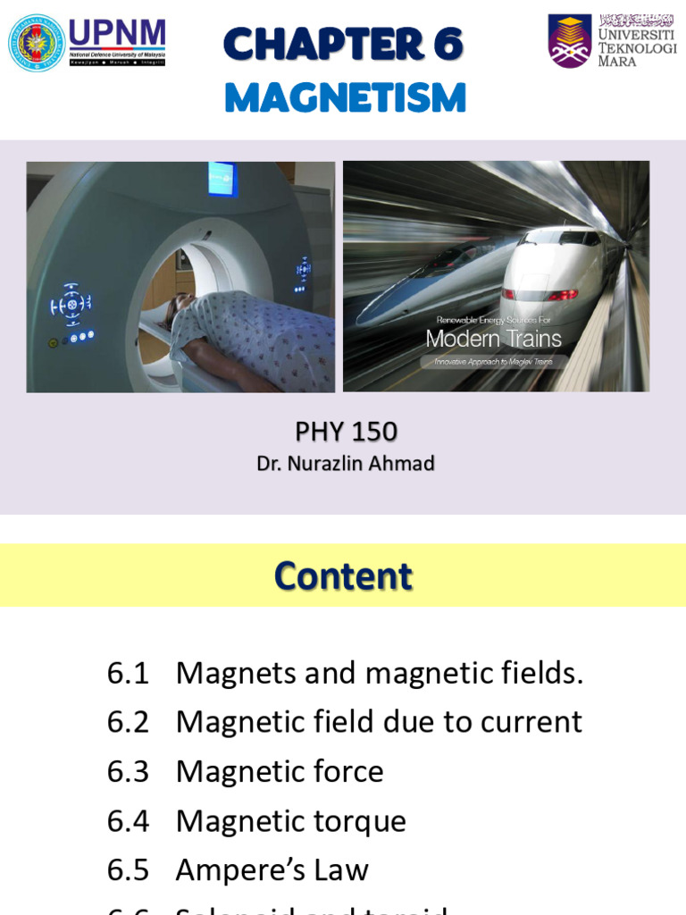 CHAPTER 6 - Magnetism - Colab Teaching UiTM Pahang | PDF | Magnetic ...