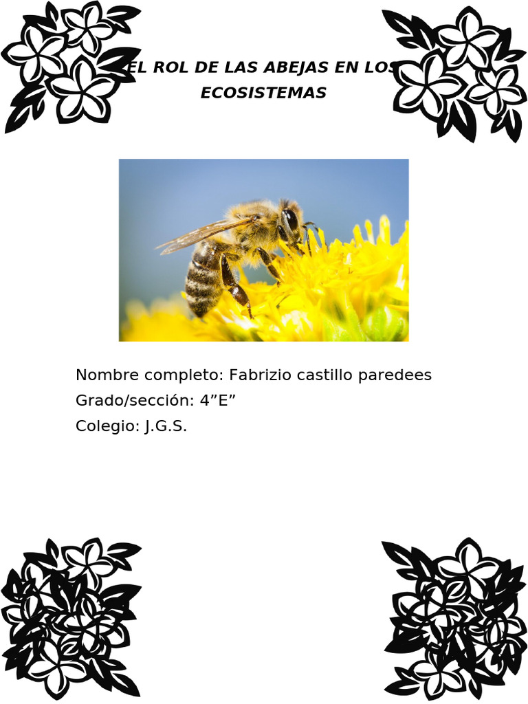 Importancia de las Abejas en Ecosistemas | PDF | Abejas | Polinización