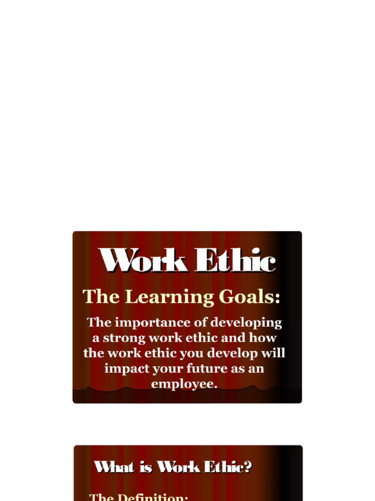 Work Ethics | PDF