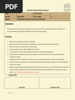 HACCP Thawing Procedure Guidelines | PDF | Foodservice | Drinking Water