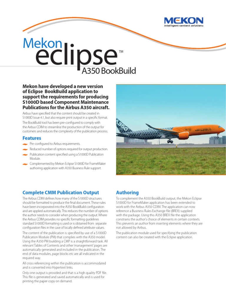 Mekon Eclipse A350 BookBuild Datasheet v2 | PDF | Computer File | Computing