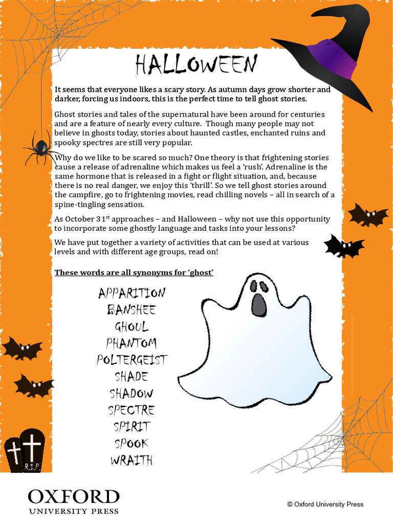 Halloween Worksheets | PDF | Ghosts | Ghost Stories