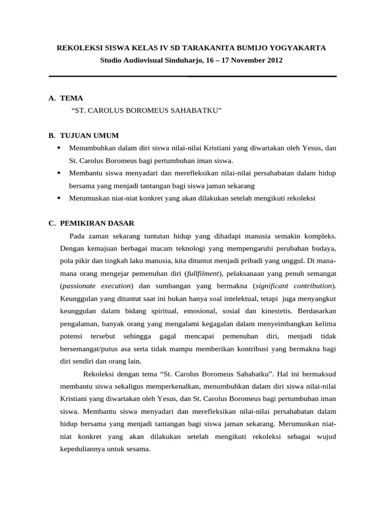 Modul Rekoleksi | PDF