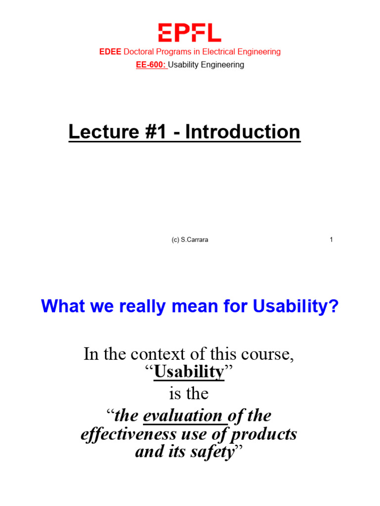 1 Intro Usability Engineering (Sandro) | PDF | Sensor | Usability