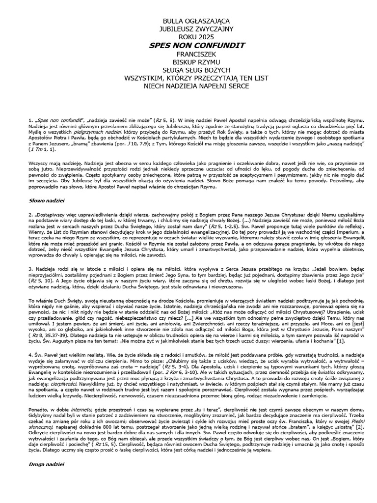 Spes Non Confundit | PDF