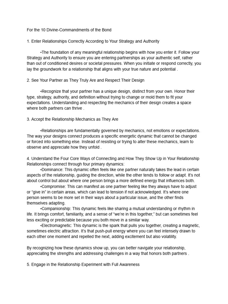 Ten Commandments of Dating PDF | PDF | Psychology | Social Psychology