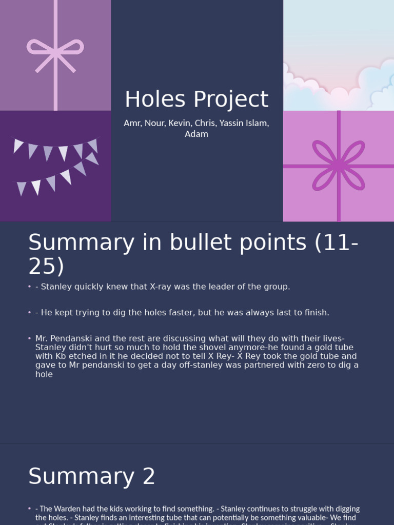 Holes Project(1) | PDF