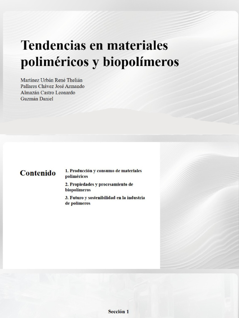 Presentación Polímeros Biodegradables | PDF