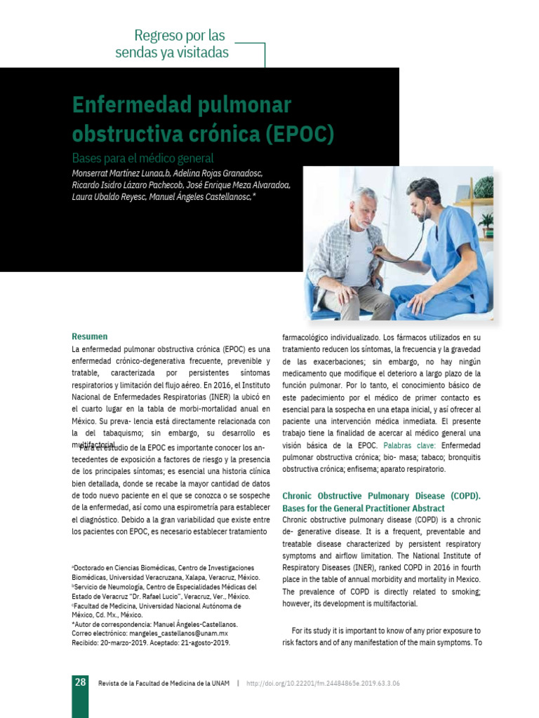 Guía básica sobre EPOC para médicos | PDF | Enfermedad pulmonar ...